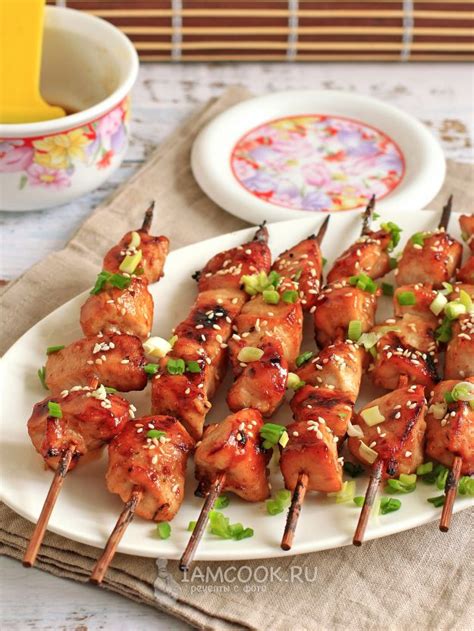 Куриные шашлычки терияки на шпажках в духовке — рецепт с фото Блюда на свадьбу Еда Еда навынос