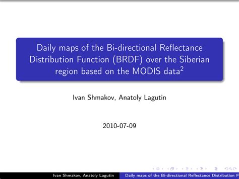 [ppt] daily maps of the bi directional reflectance distribution function powerpoint