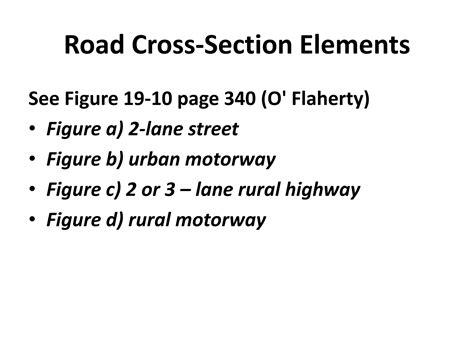 Road Cross Section Elements Pdf