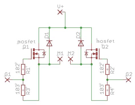 Solved Bi Directional Motor Control With Two Mosfets General