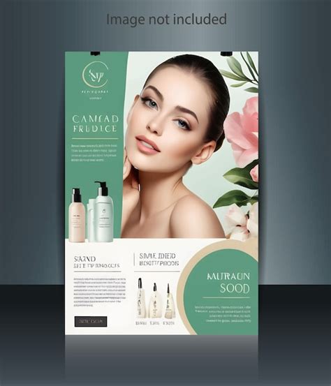 Beauty Cosmetic Product Template Flyer Premium Ai Generated Vector