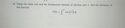 10 Using The Chain Rule And The Fundamental Theorem
