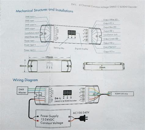 Dekoder Dmx512 I Rdm 4 Kanałowy 4x5a Ledcorn