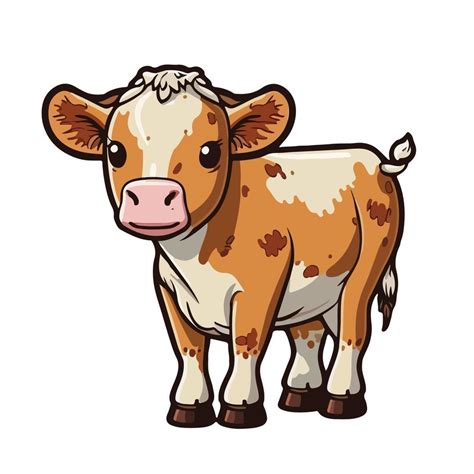 Cute Calf Cartoon Style 20901791 Vector Art At Vecteezy