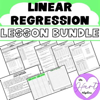 Linear Regression Full Lesson Bundle By We HART Algebra TPT
