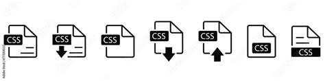 File Format Extensions Icon Set In Line Style Document File Type