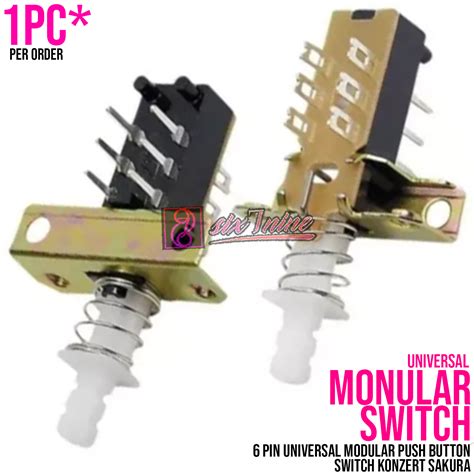 Universal 6 Pins Modular Push Button Switch Konzert Sakura Heavy Duty Lazada PH