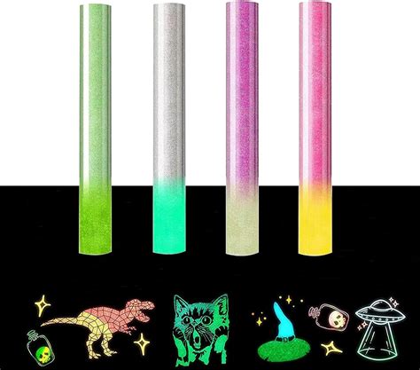 Glow In The Dark Vinyl Iron On Htv Heat Transfer Bundle