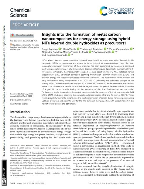 Pdf Insights Into The Formation Of Metal Carbon Nanocomposites Using