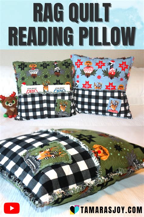 Rag Quilt Reading Pillow Tutorial