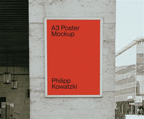 Mockups Digital A3 Poster Outside