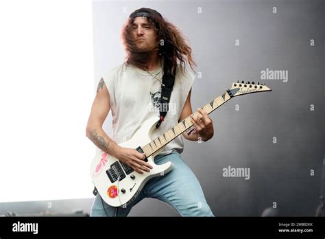 Brady Ebert Of Turnstile Performs On Day Three Of The Lollapalooza Music Festival On Saturday