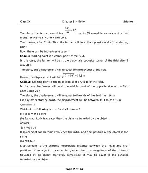 Class Th Science Motion NCERT Solution CBSE