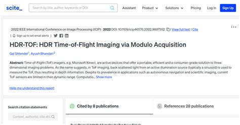 hdr tof hdr time of flight imaging via modulo acquisition