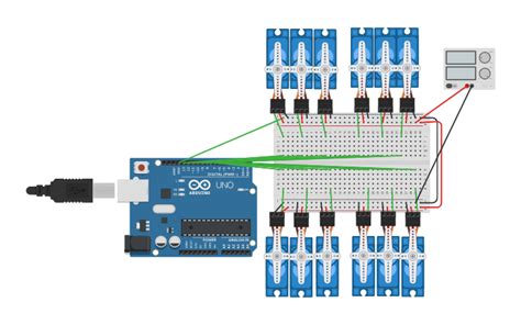 Circuit Design Robo Aranha Tinkercad