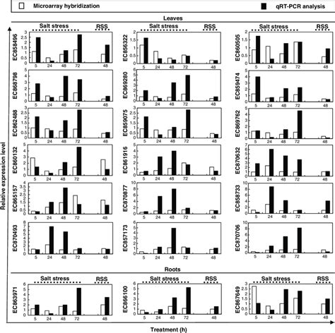 comparison of gene expression between qrt pcr and microarray analyses
