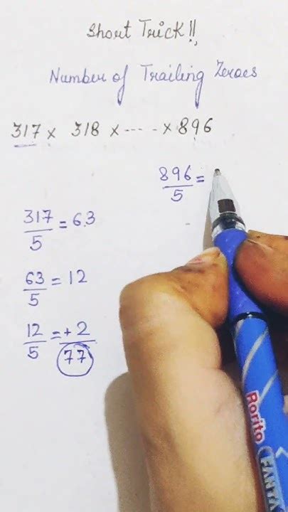 Short Tricknumber Of Trailing Zeroesall Government Exams Rrbbank Ssccgl Etcshortshorts