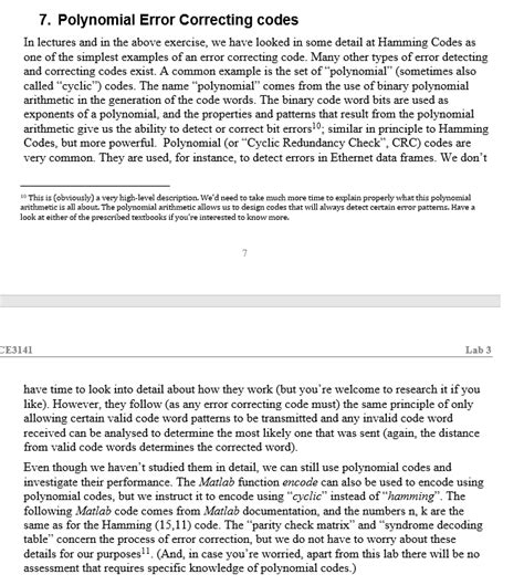 Solved 7 Polynomial Error Correcting Codes In Lectures And