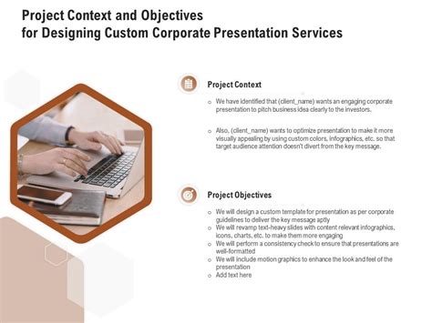 Business Customizable Project Context And Objectives For Designing Custom C