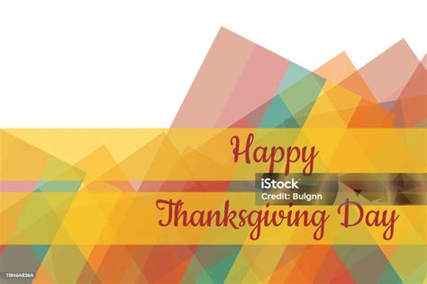 전통적인 색상과 다채로운 기하학적 배경 추수 감사절 카드 템플릿 텍스트 비문 행복 한 감사 일 입니다 배너 카드 포스터용 템플릿입니다 벡터 Eps10 그림입니다 가을에 대한