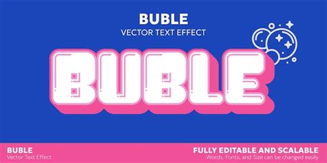 Premium Vector Free Buble Editable Text