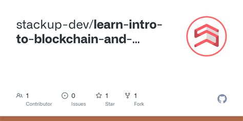 github stackup dev learn intro to blockchain and solidity