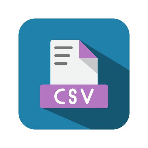 Csv Minimalist Text File Flat Icons Symbol Document File Extension Can Be Used For Websites
