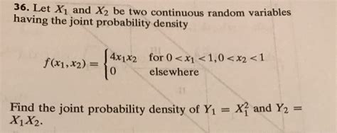 solved 36 let x1 and x2 be two continuous random variables