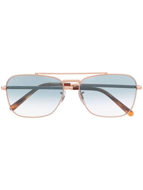 Ray Ban New Caravan Sunglasses Metallic Farfetch