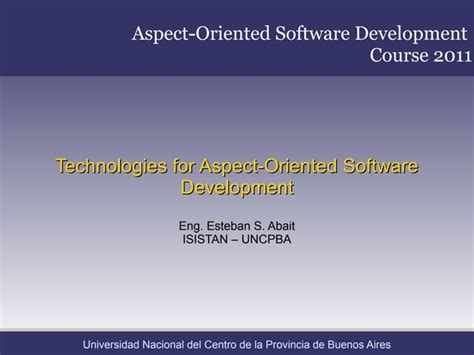 Aspect Oriented Technologies Ppt