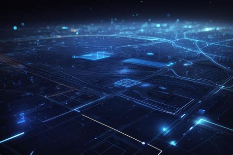 Premium Photo Technology Background With Hexagonal Netwark