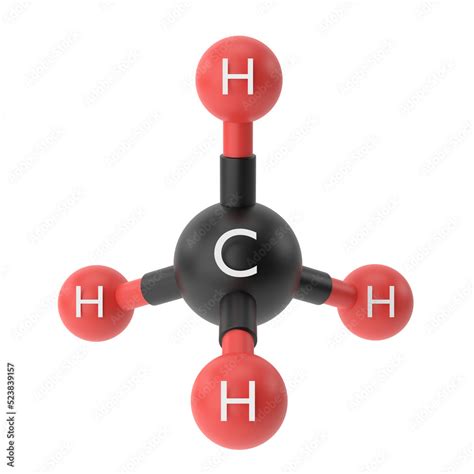 Ch4 Methane Chemical Formula 3d Chemical Structure Stock Illustration Adobe Stock