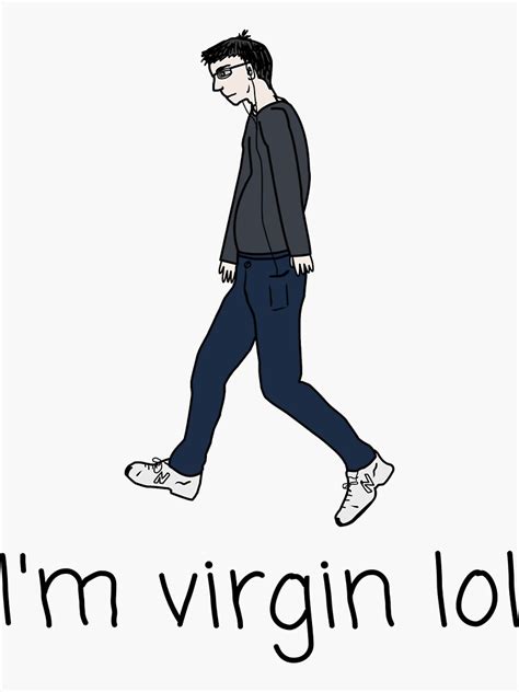 Virgin Lol Giga Chad Meme Ur Virgin Sticker For Sale By T Look Redbubble