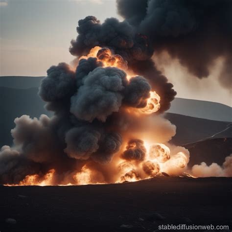 Explosion Crater Stable Diffusion Online