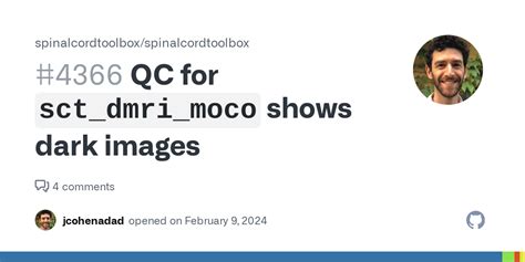 Qc For `sctdmrimoco` Shows Dark Images · Issue 4366 · Spinalcordtoolboxspinalcordtoolbox