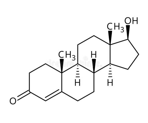 Testosterone Structural Formula Of Molecular Structure Stock Illustration Illustration Of Bond