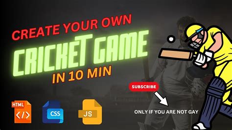 Cricket Game Project Using Html Css And Javascript Beginner To Advanced Youtube