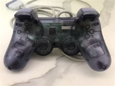 Playstation 1 Controller Analog Dualshock Clear See Through Black Ps1