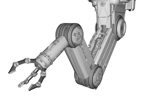 Premium Photo Automation Factory Concept With D Rendering Wireframe Robotic Arm Isolated On White