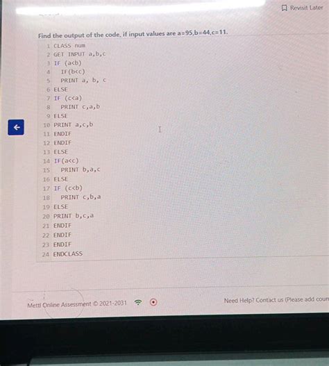 Revisit Later Find The Output Of The Code If StudyX