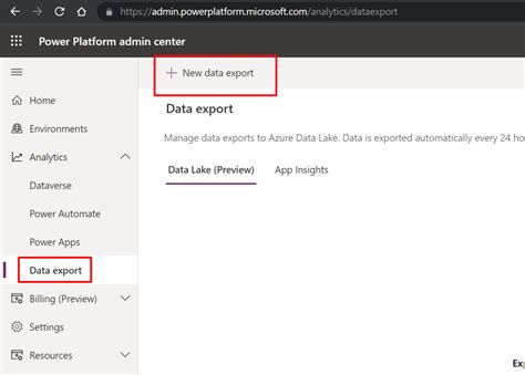 Power Platform Self Service Analytics Data Export To Data Lake Preview