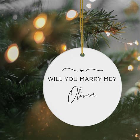 Marry Me Christmas Decorations Tree Ornaments Will You Etsy