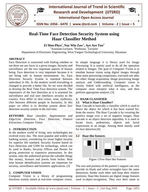 Pdf Real Time Face Detection Security System Using Haar Classifier Method Dokumentips