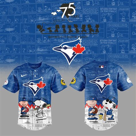 Toronto Blue Jays 75th Anniversary Of Peanuts New Jersey Hearthtops Store