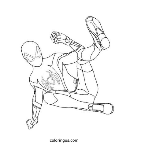 Ultimate Spiderman Miles Morales Coloring Page