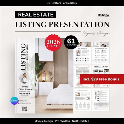 Listing Presentation Templates For Realtors Realtor Listing