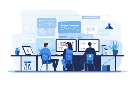 Premium Ai Image Team Writes Code Programming For App Or Website Flat