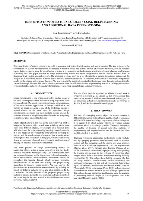 pdf identification of natural objects using deep learning and