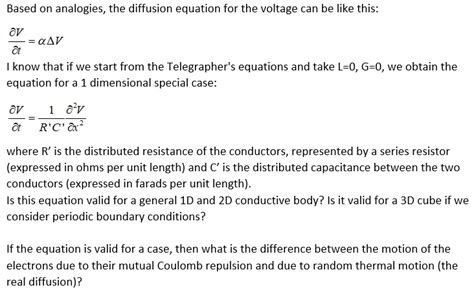 When The Diffusion Type Pde Is Valid For The Electric Potential Researchgate