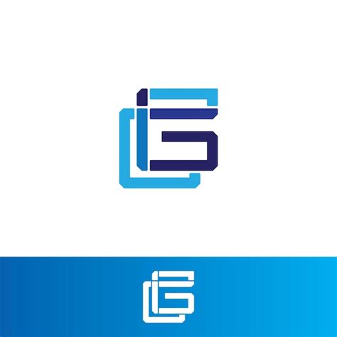 파란색 문자 G 로고 프리미엄 벡터